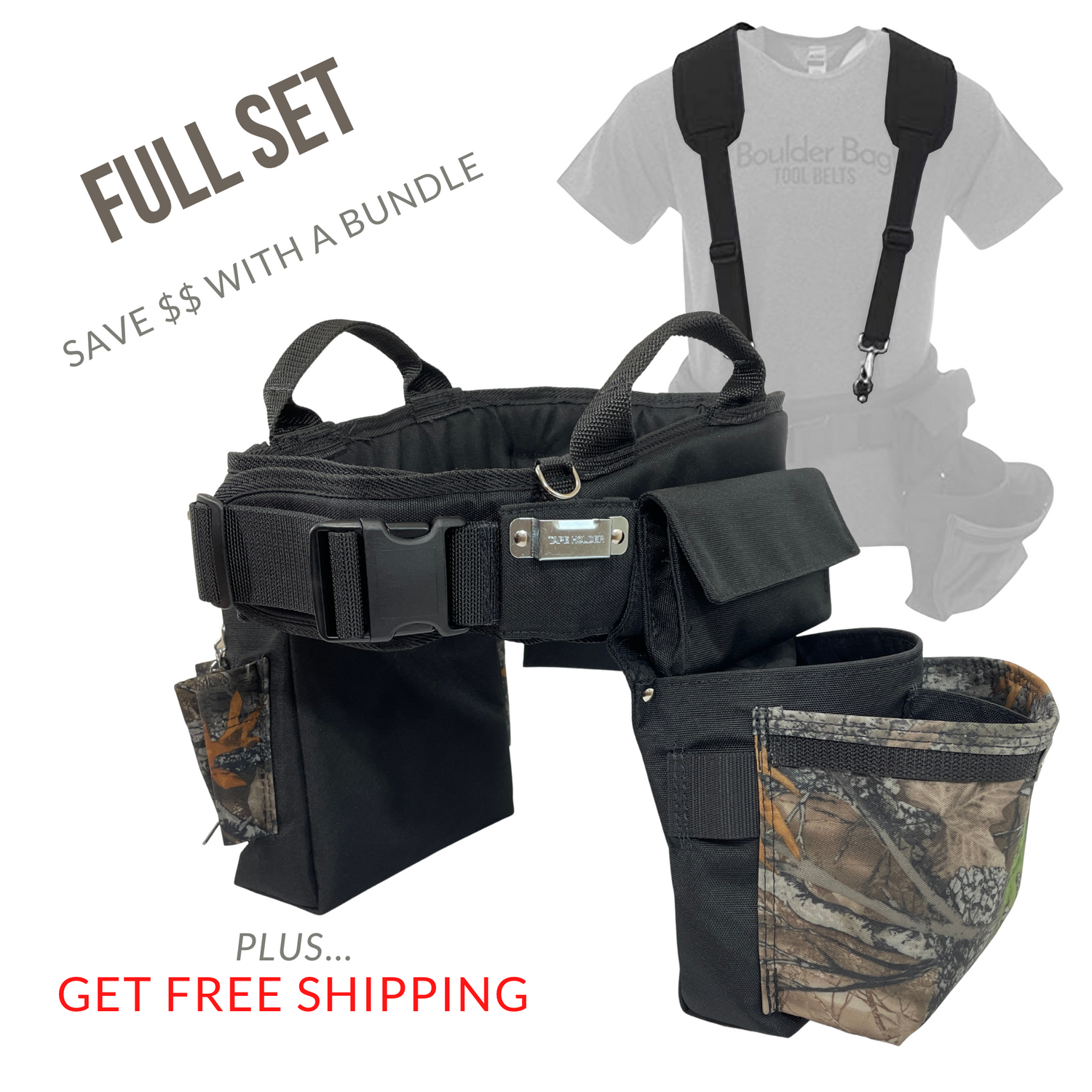 FULL SET - Boulder Bag Ultimate Electrician MAX Comfort Combo Tool Bel ...