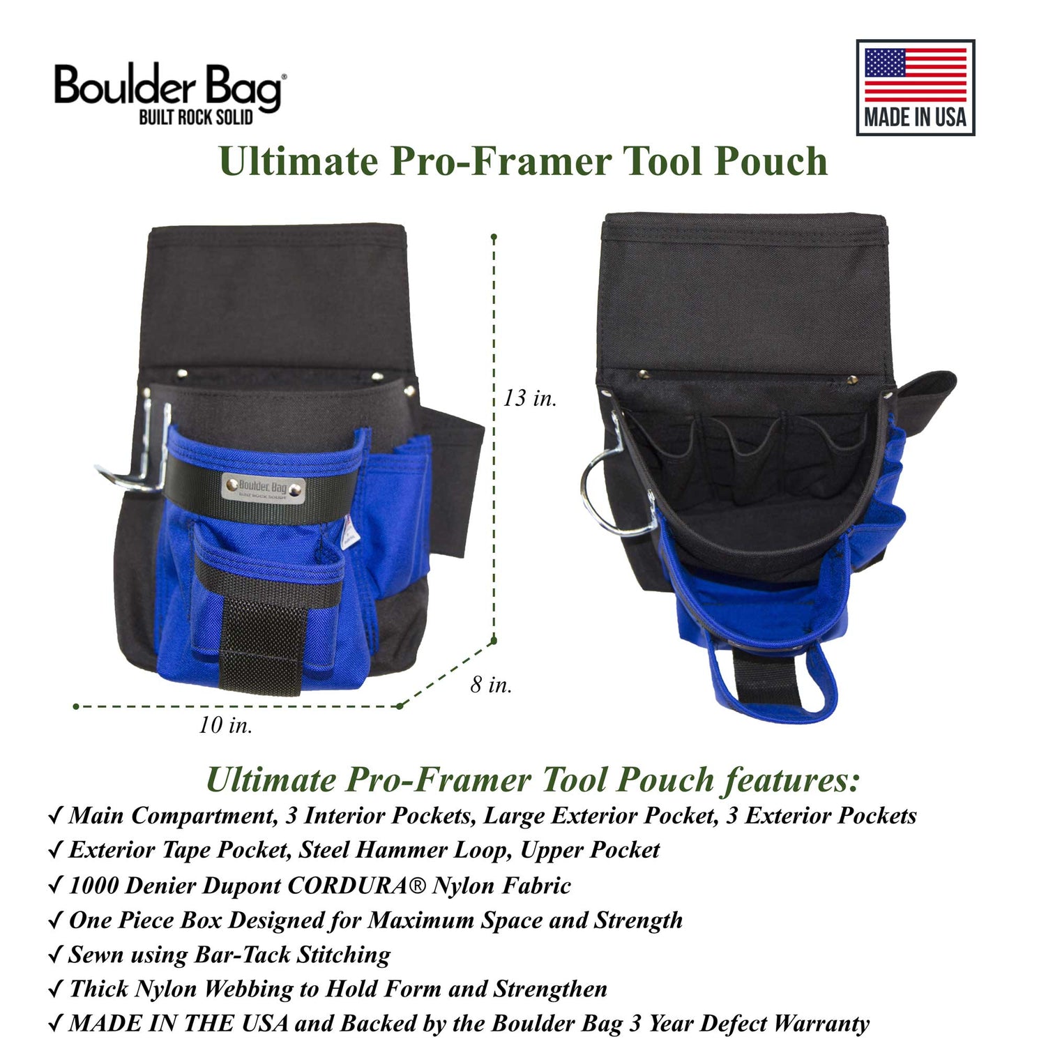 Ultimate PRO-Framer Tool Pouch - 2323 | Boulder Tool Belts